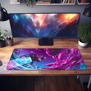 Rocket League Turbocharge Desk Mat Dynamic Car Soccer Gaming Mat - Etsy