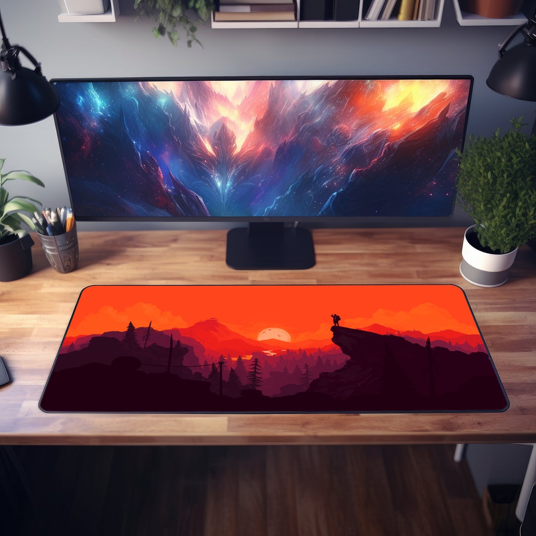 Firewatch Sunset Desk Mat Digital Landscape Artwork - Etsy