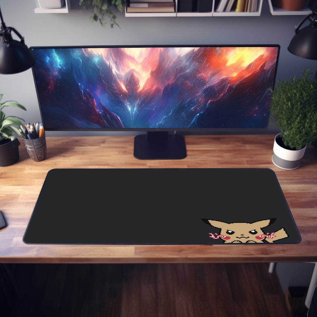 Pixel Art Pikachu Desk Mat Electric Pokémon Tribute Vintage Pokémon ...