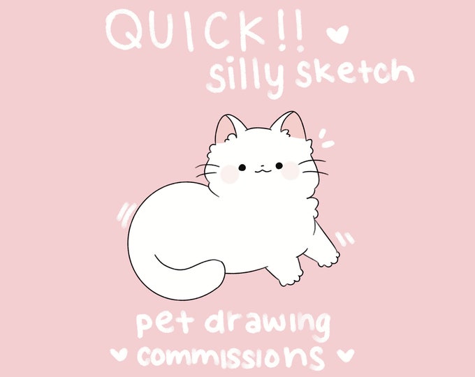Custom Cute Silly Chibi Cartoon Pet Commissions | Personalized Digital ...