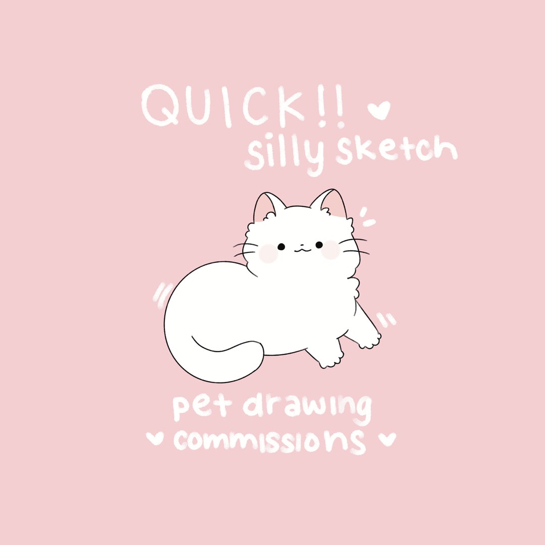 Custom Cute Silly Chibi Cartoon Pet Commissions | Personalized Digital ...
