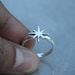 Gold North Star Ring, Nautical Star Ring, Starburst Ring, Polar Star Ring, North Star Ring, Gift ...