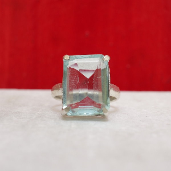 Clear Stone Ring - Etsy