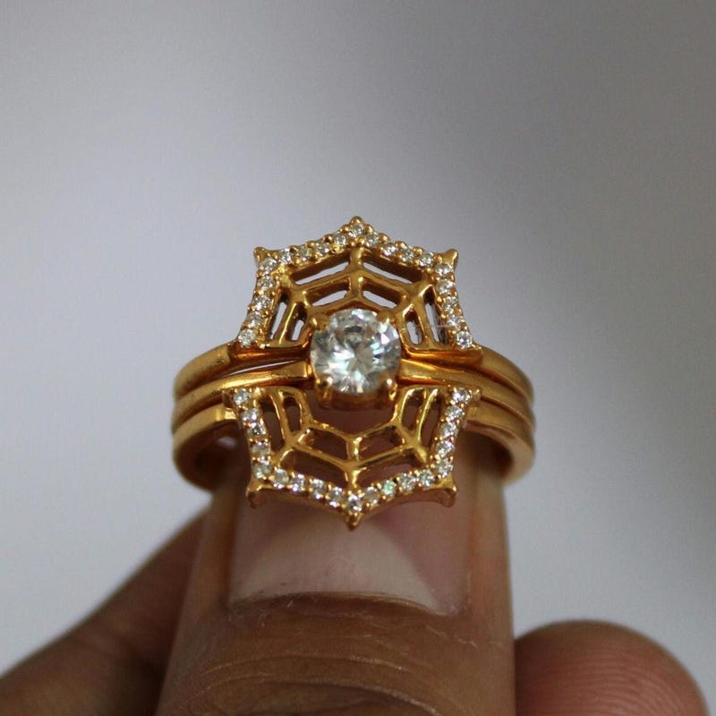 Spider Web Engagement Ring - Etsy