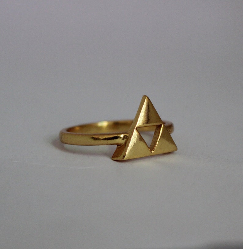 Sterling Silver Triforce Ring, Legend of Zelda Gamer Jewelry - Etsy