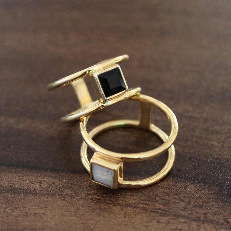 Double Band Ring - Etsy