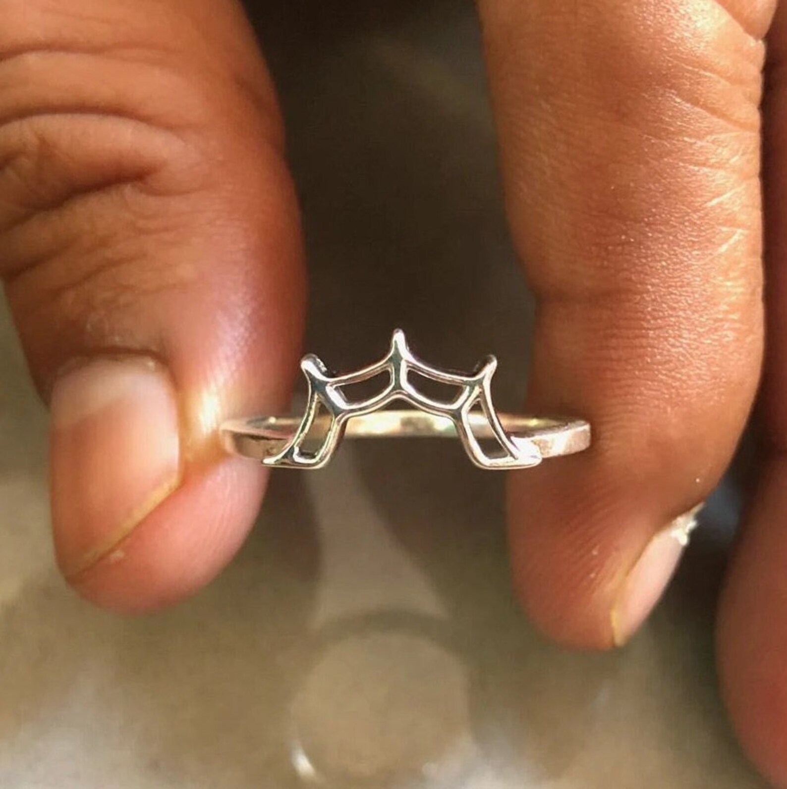 Spider Web Enhancer Ring, Spider Web Stacking Ring, Web Crown Ring ...