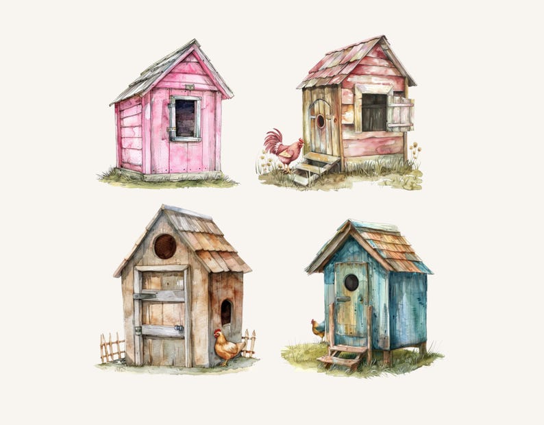 Chicken Coop Clipart PNG, Chicken Run Clipart, Fresh Eggs Png, Farm ...