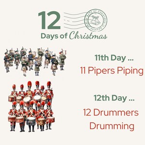 12 Days of Christmas Clipart Pack, Holiday Clip Art, Xmas Clipart ...