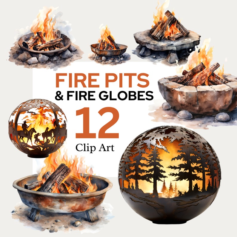 Clip Art Fire Pits & Fire Globes, Camping, Campfire Png Images for ...