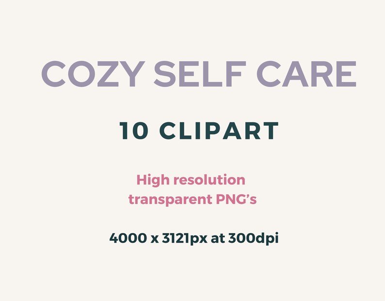 Watercolor Cozy Self Care Clipart Set, Spa Digital Stickers for ...