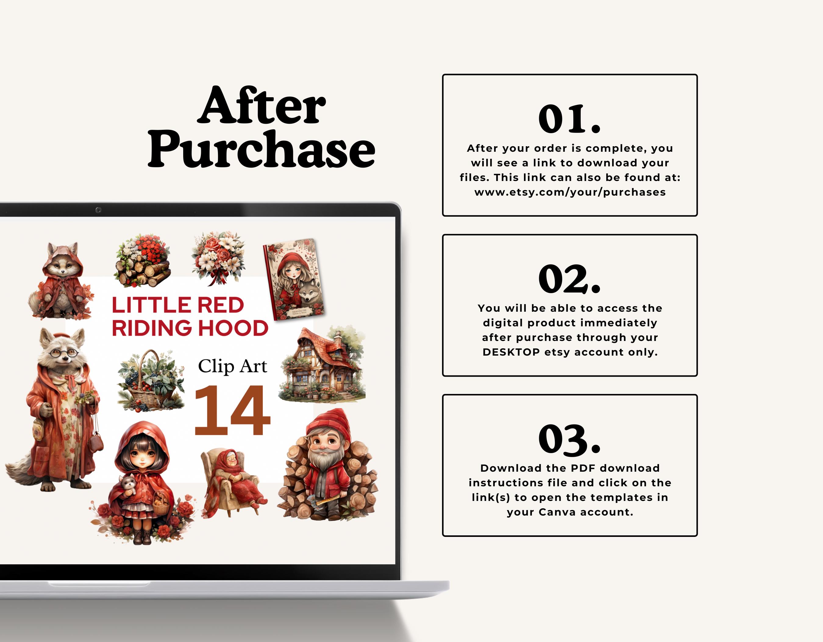 Little Red Riding Hood Watercolor Clipart, Woodland Animals Watercolor ...