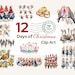 12 Days of Christmas Clipart Pack, Holiday Clip Art, Xmas Clipart ...