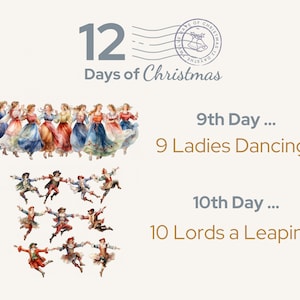 12 Days of Christmas Clipart Pack, Holiday Clip Art, Xmas Clipart ...
