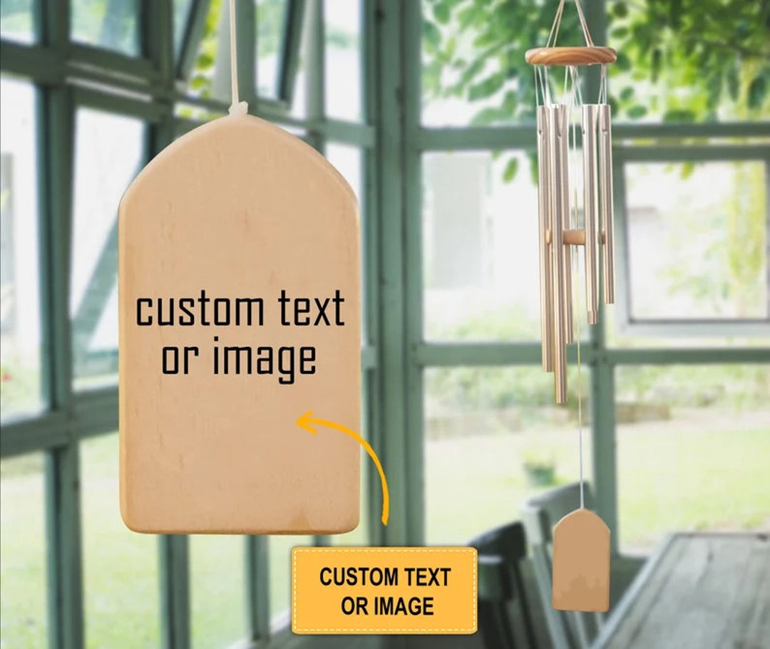 Personalized Wind Chime Custom Text and Photo Wind Chime - Etsy