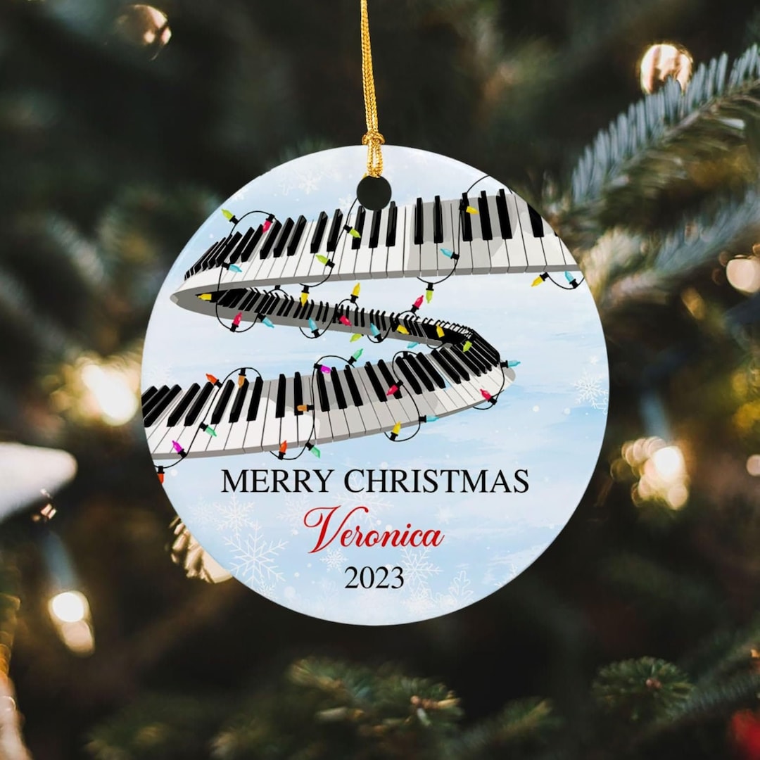 Personalized Piano Keyboards Musical Instrument Ornament Gift - Etsy