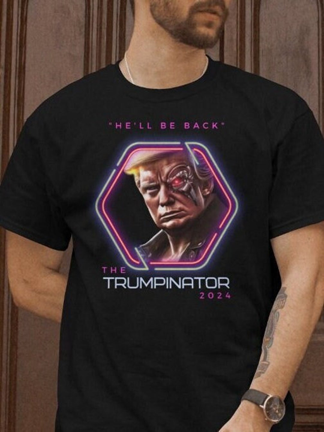 He'll Be Back - the Trumpinator - Donald Trump 2024 T Shirt - Funny ...