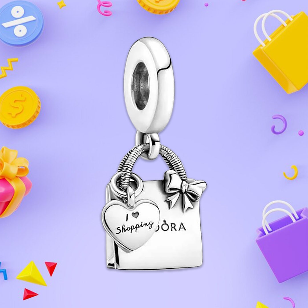 Pandora Shopping Bag Charm Pandora Bracelet Charm 925 - Etsy