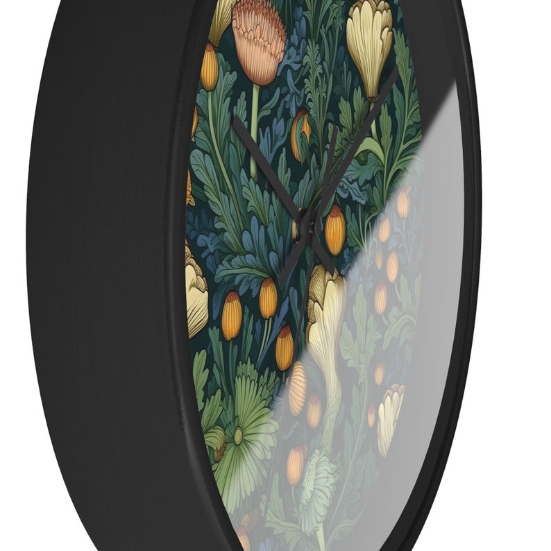 Mushroom Pattern: Cottagecore Wall Clock Whimsical Forest Decor Nature ...