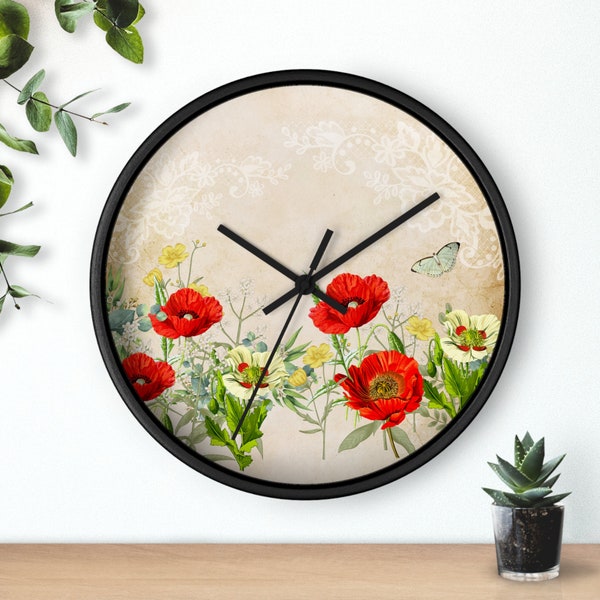 Poppy Wall Clock - Etsy