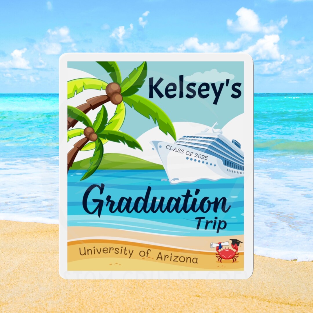 Custom Graduation Cruise Magnet 2025 Graduation Sign Personalized ...