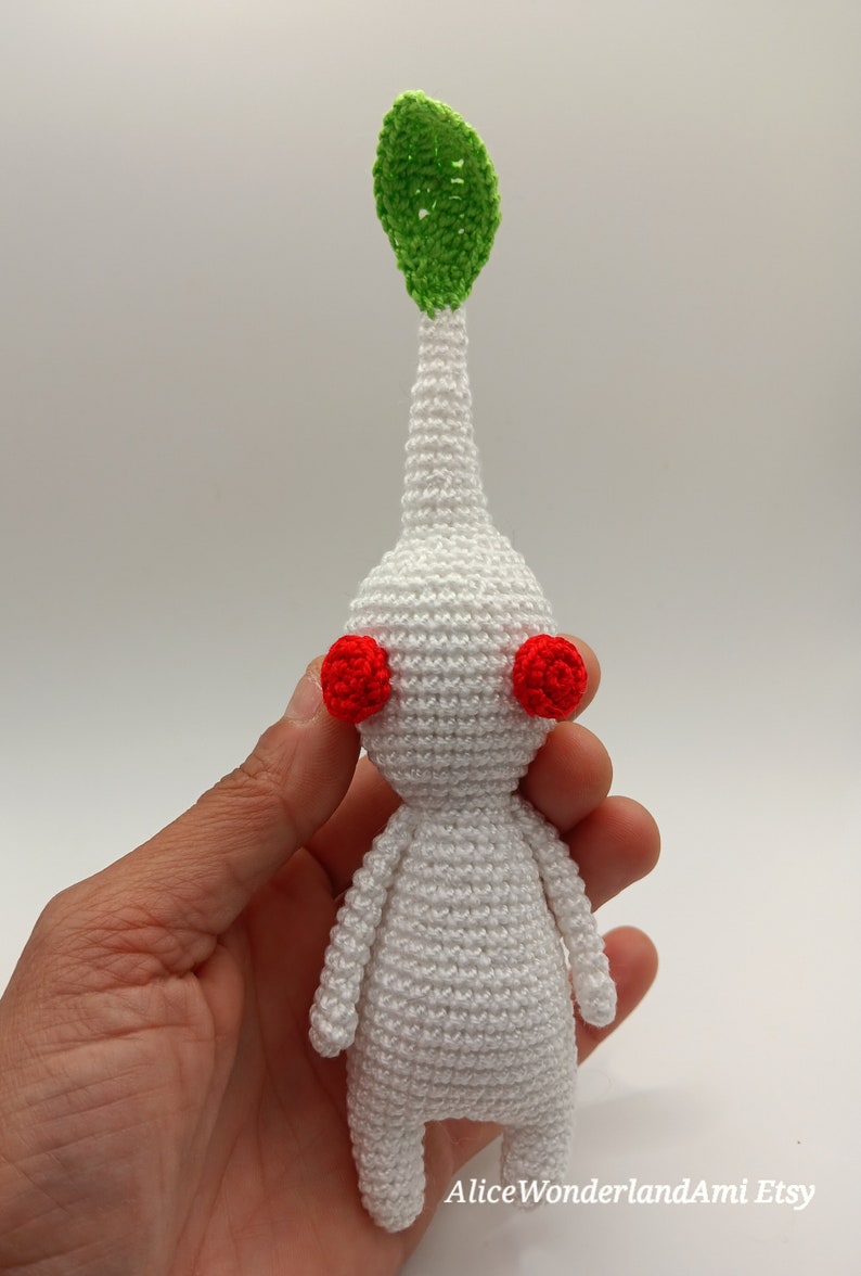 PDF DIGITAL FILE Pikmin White With Flower and Leaf Crochet Amigurumi ...