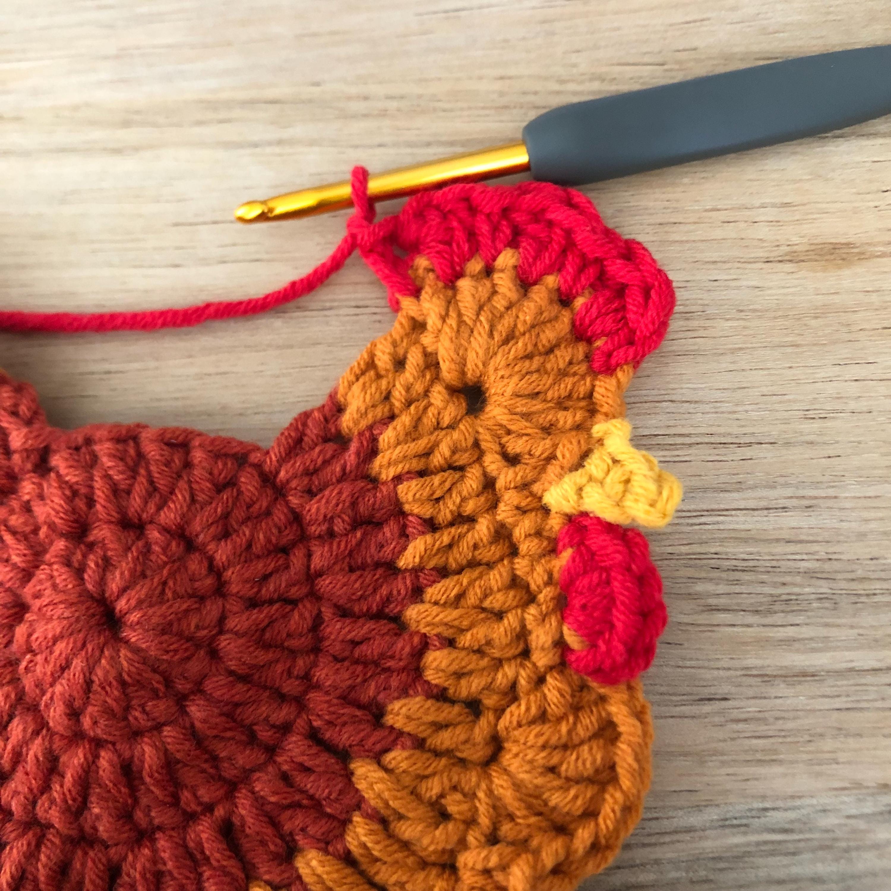 Crochet Chicken Coaster Pattern - Etsy