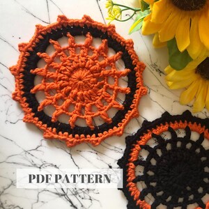 Crochet Spider Web Coaster Pattern - Etsy