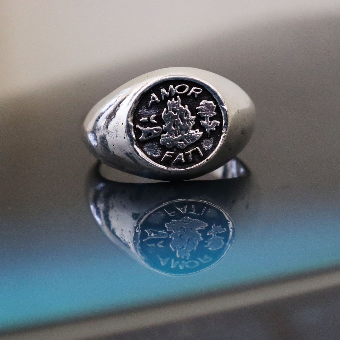 Amor Fati Ring, Amor Fati Signet Ring, Fate Ring, Meaningful Jewelry ...