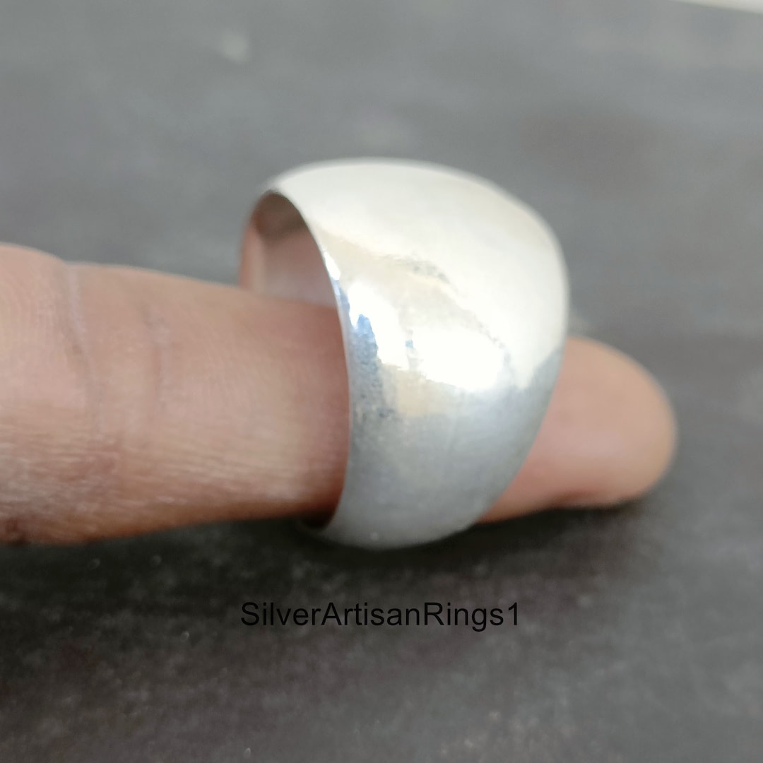 Dome Ring, Sterling Silver Dome Ring, Chunky Silver Ring, Statement ...
