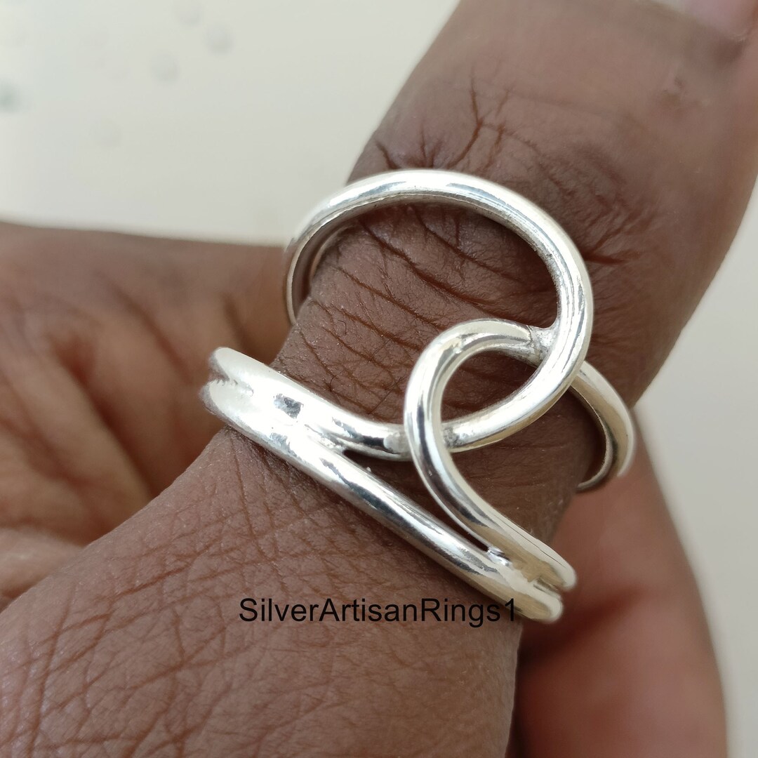Chunky Big Knot Thumb Rings for Woman-unique Dainty Adjustable Weaved ...