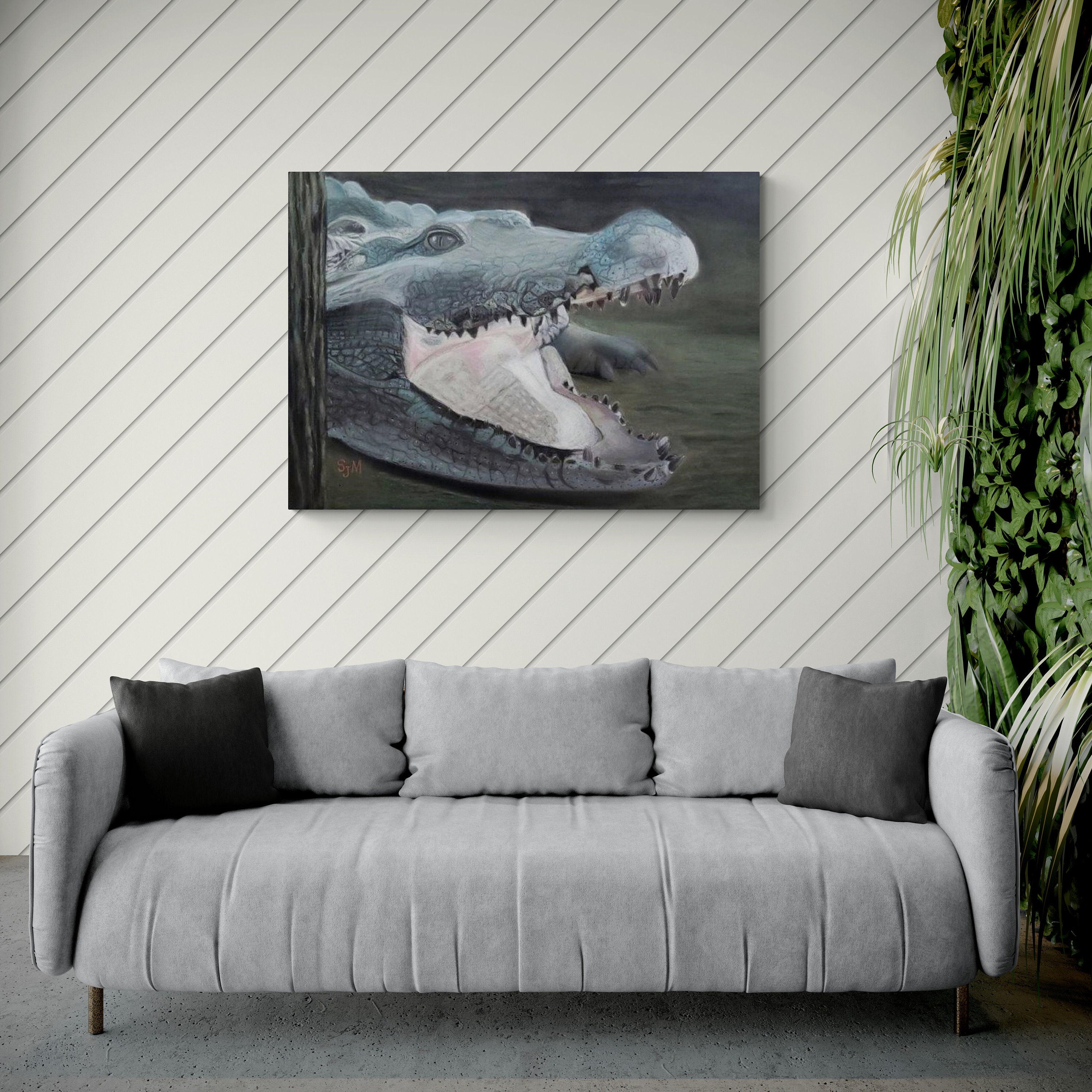 Smiley the Crocodile Print Realistic Crocodile Prints - Etsy