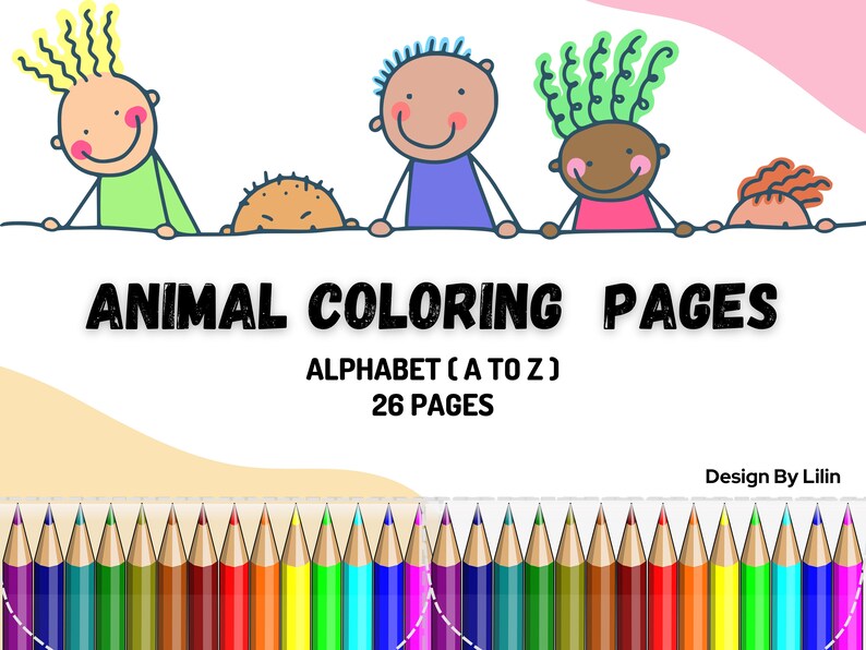 Printable Animals Alphabet Coloring Pages for Kids - Etsy