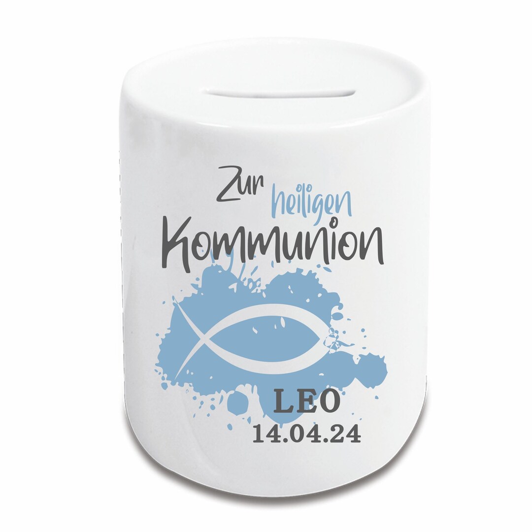 Personalized Money Box Communion Gift Idea Cash Gift Fish Personal ...