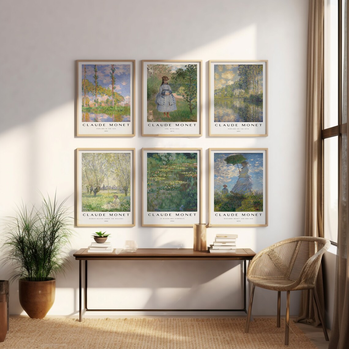 Claude Monet Set of 6 Printable Exhibition Posters Vintage - Etsy