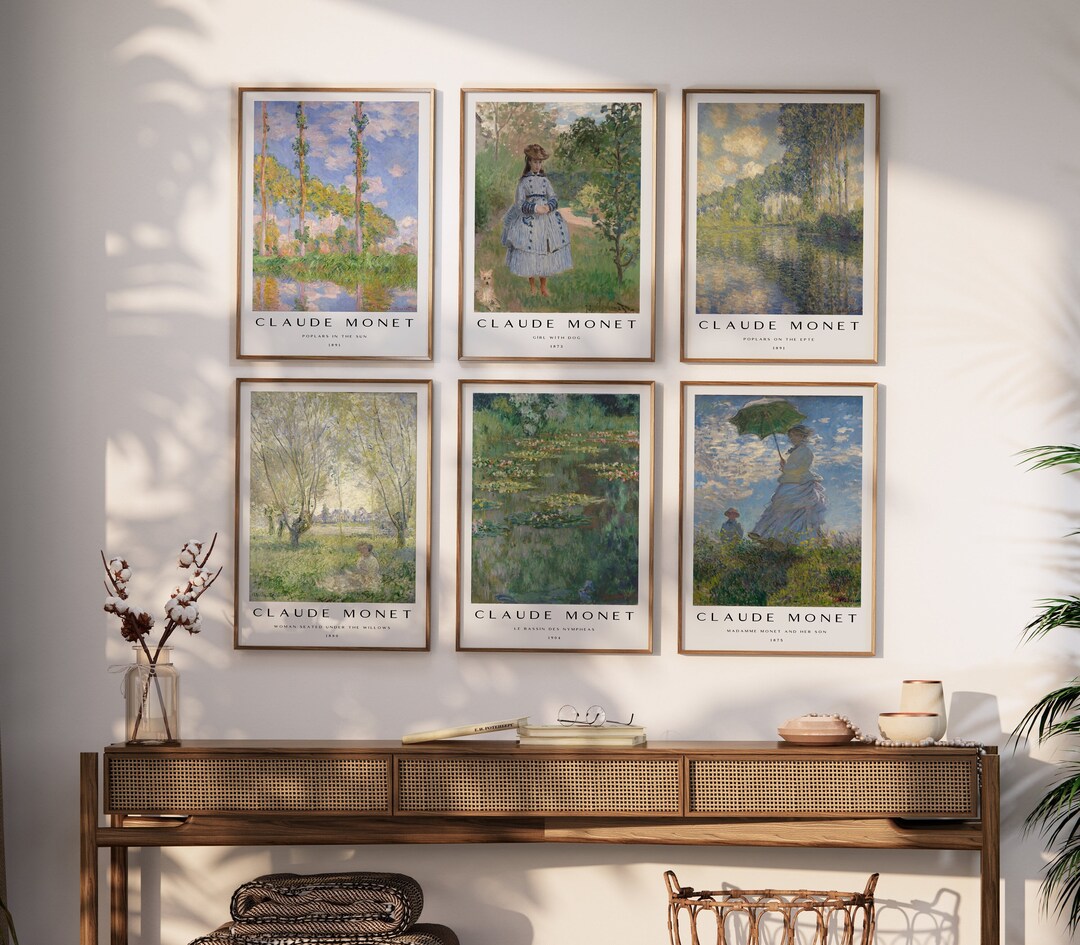 Claude Monet Set of 6 Printable Exhibition Posters Vintage - Etsy
