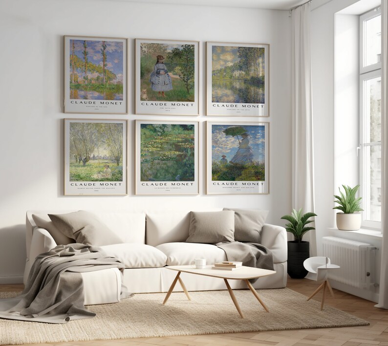 Claude Monet Set of 6 Printable Exhibition Posters Vintage - Etsy
