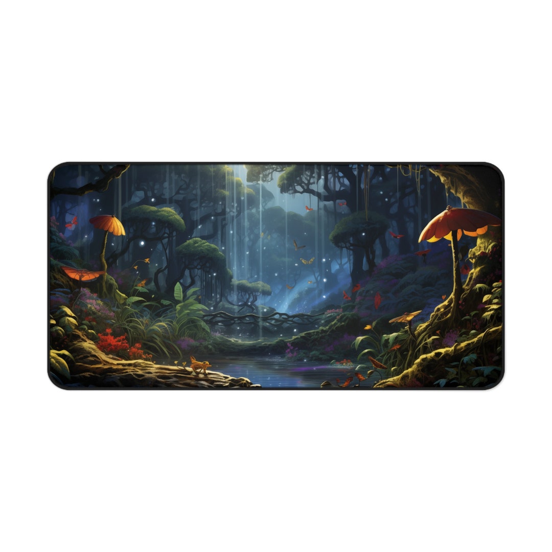 Magic Mystical Rainforest Desk Mat Gaming Desk Pad, Extended Gaming ...