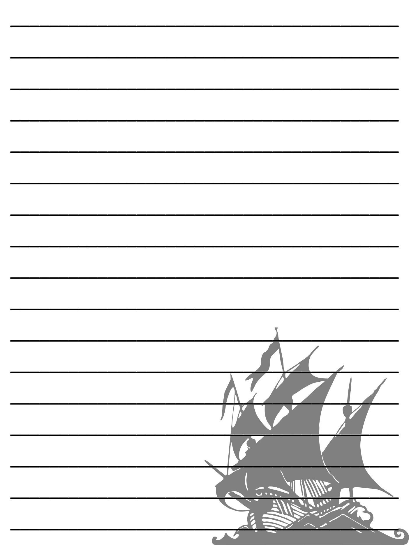 Pirate Ship Note Template for Remarkable and Supernote - Etsy
