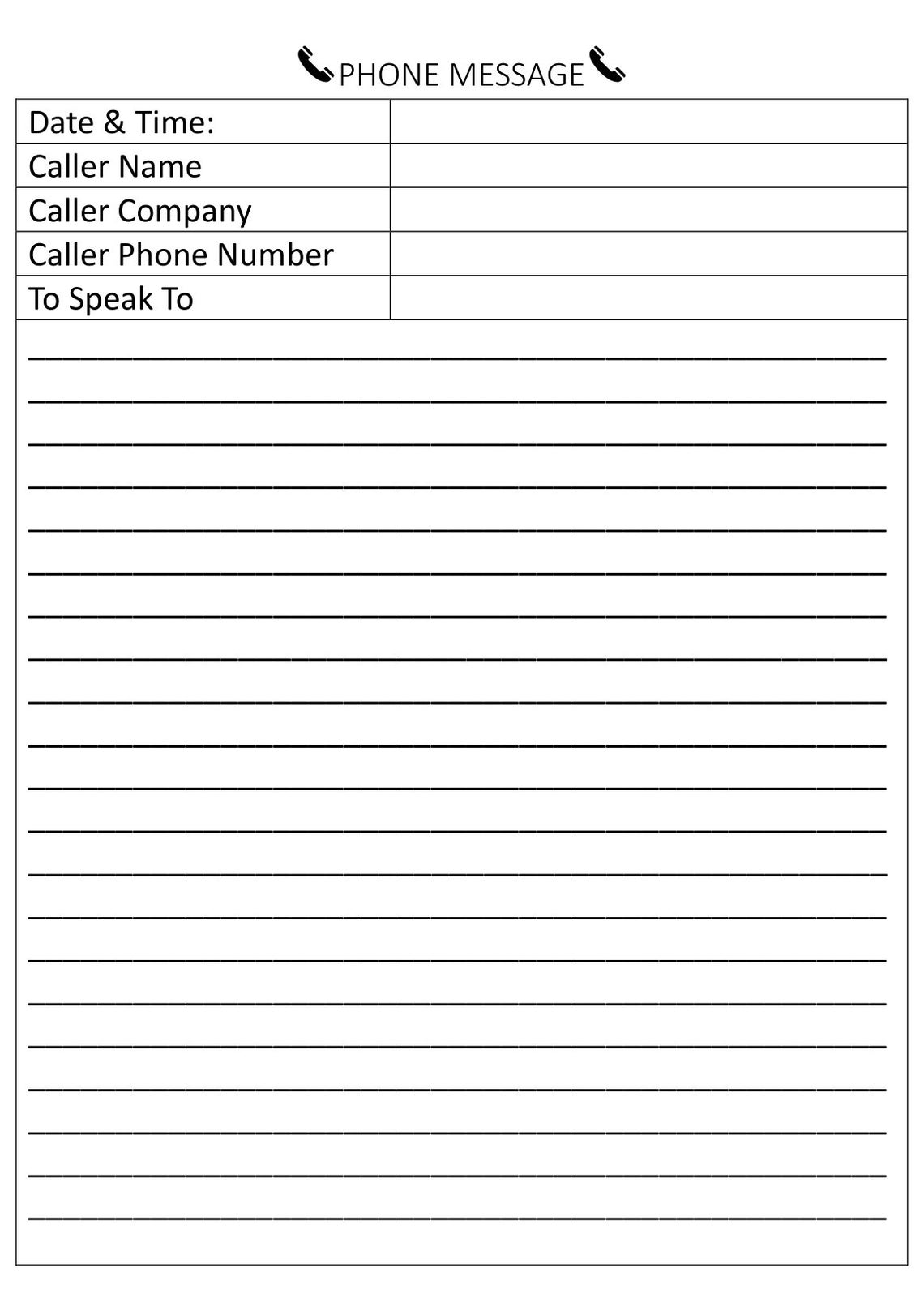 Phone Message Narrow Line for Supernote - Etsy