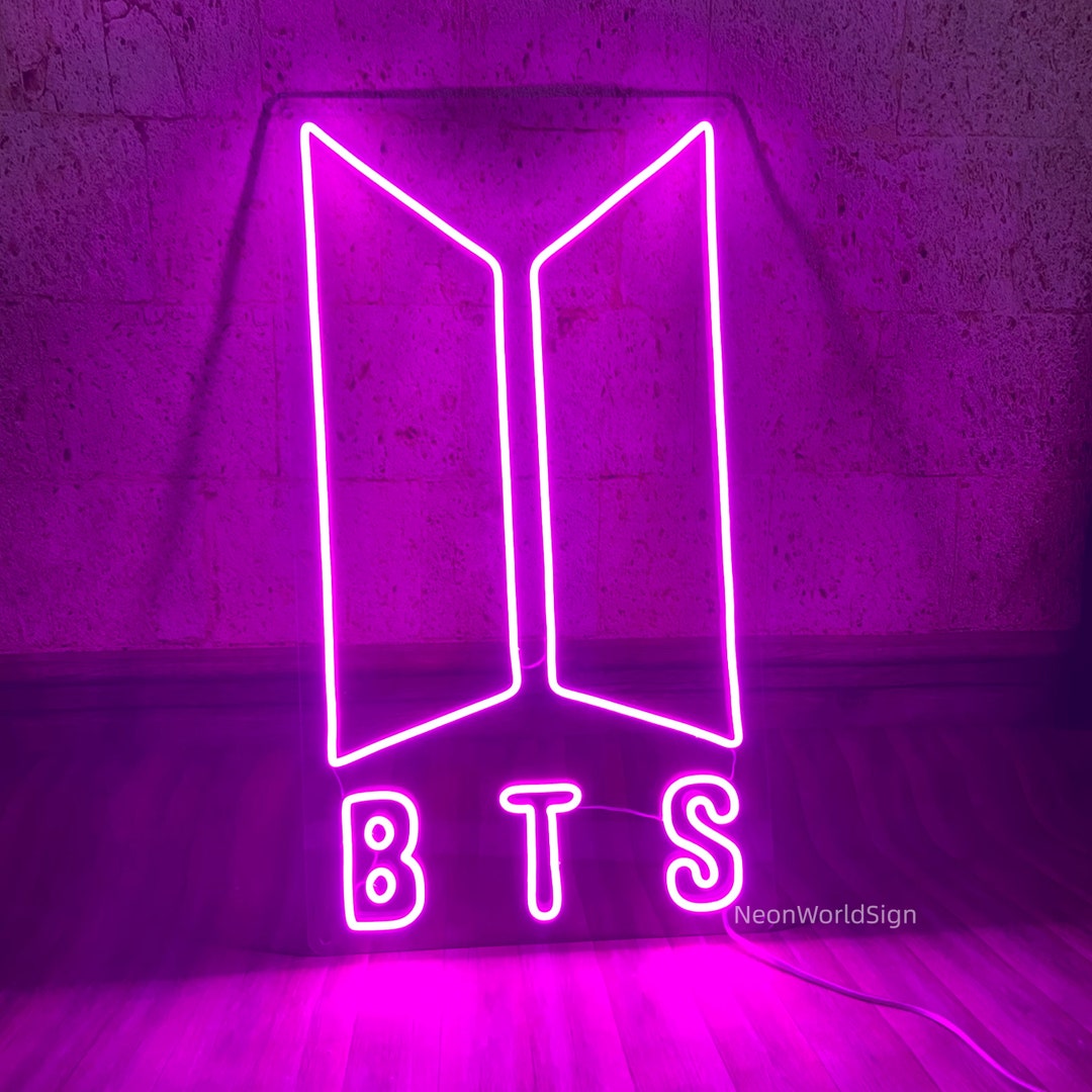 BTS Logo Neon Signbts Handmade LED Sign Bts Christmas - Etsy