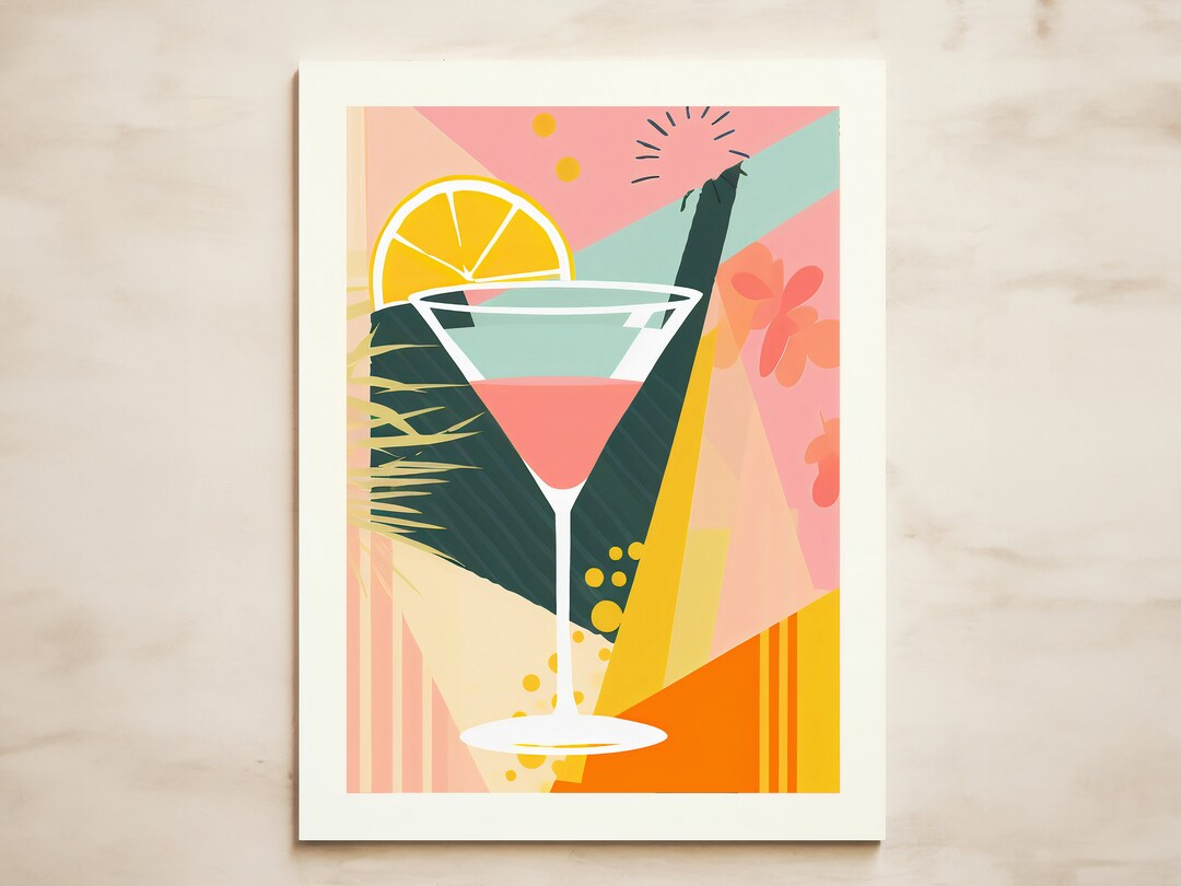 Mixology Delights Graphical Cocktail Poster Design 7 - Etsy