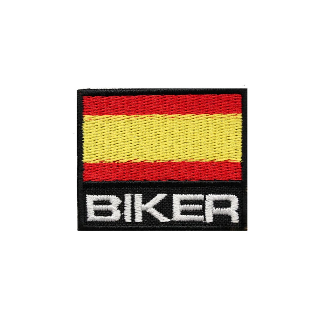 Embroidery Patch Motard Biker Spain Flag - Etsy