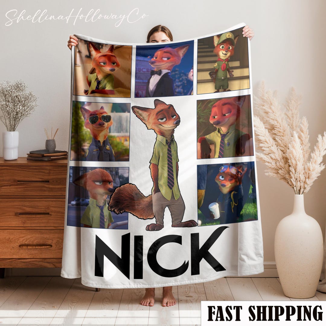 Custom Zootop.ia Blanket, Nick Wil.de & Judy Custom Name Blanket, Zoot ...