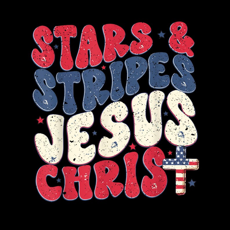 Stars and Stripes and Jesus Christ Png, 4th of July Png, Christian ...
