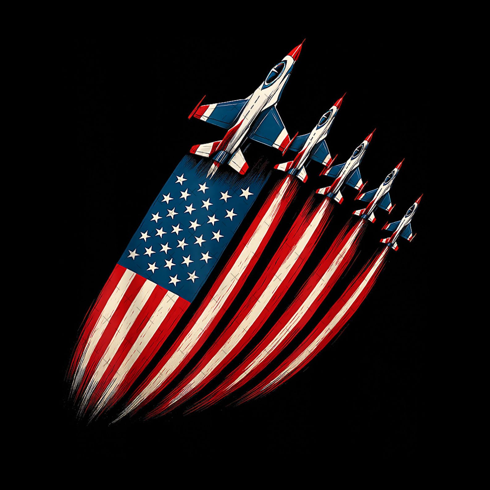 Fighter Jet Airplane American Flag Png, Air Force Flyover Png, 4th of ...