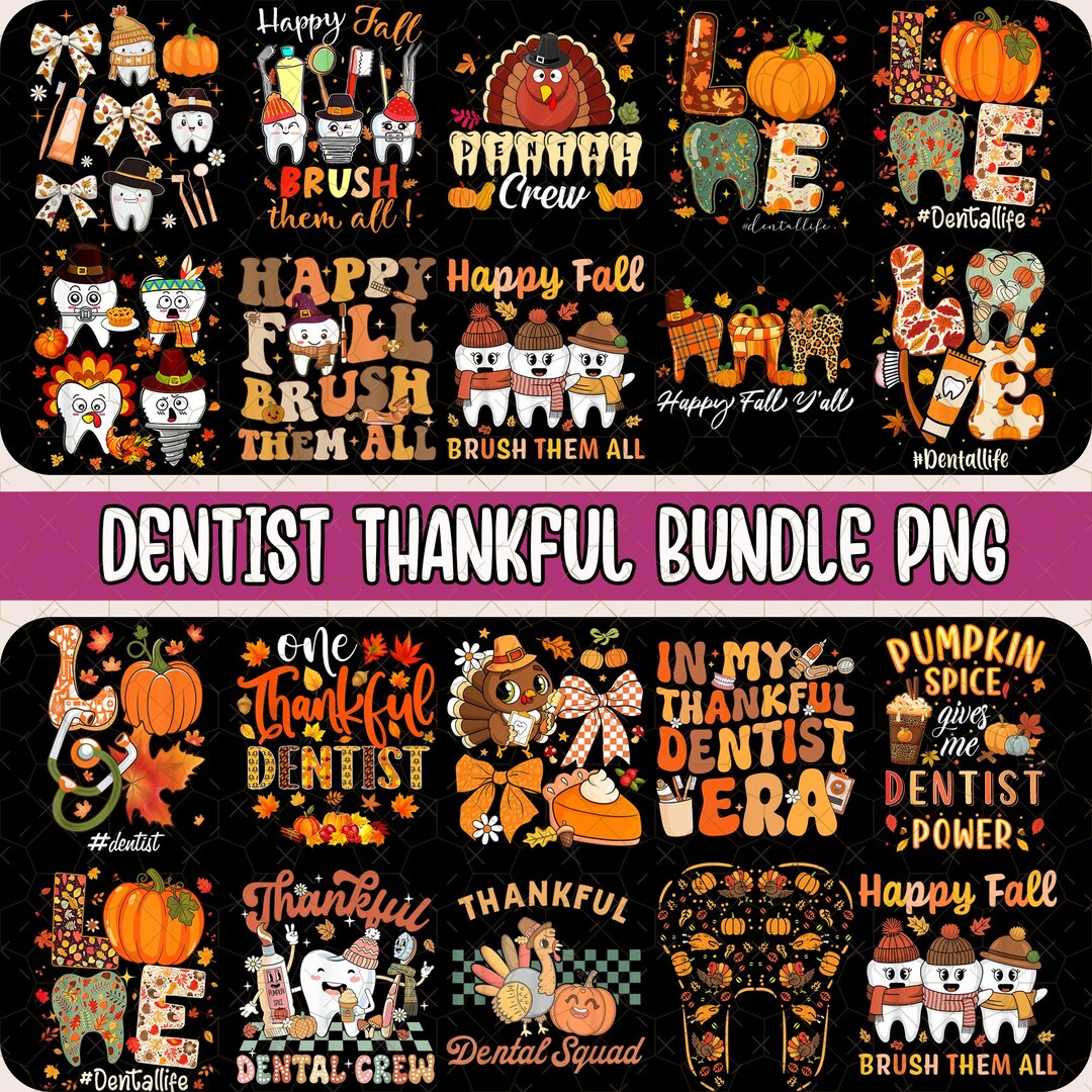 Dental Squad Fall Bundle PNG, Fall Vibes Png, Dental Squad, Dentist ...