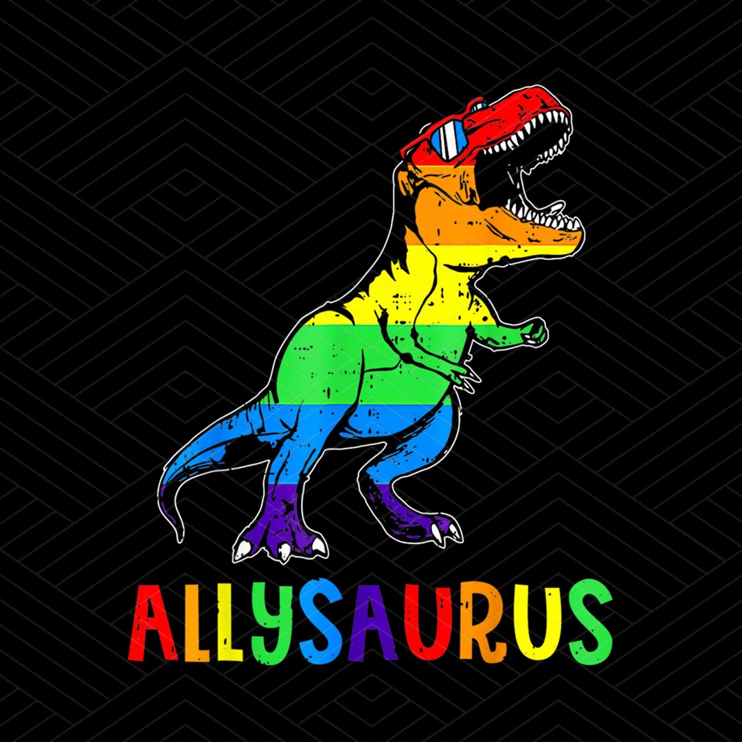 Dinosaur T Rex Gay Pride LGBT Rainbow Flag Png, LGBT Rainbow Flag ...
