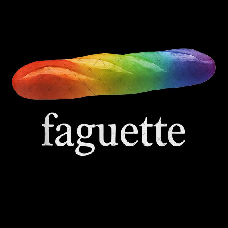 Funny Baguette Rainbow Faguette LGBT Pride Month Digital Png, Pride ...