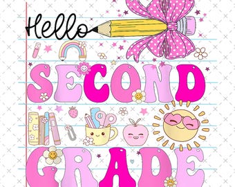 Back to School, Hello Second Grade Svg, 2nd Grade Svg, Second Grade ...